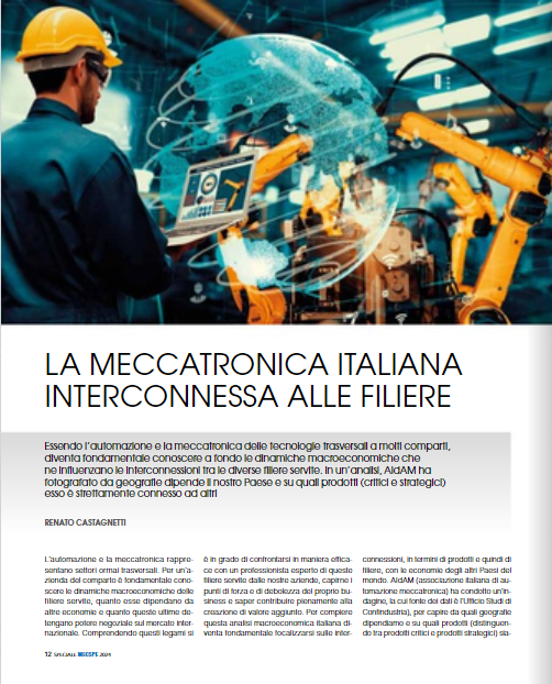 LA MECCATRONICA ITALIANA INTERCONNESSA ALLE FILIERE - Meccanica Plus