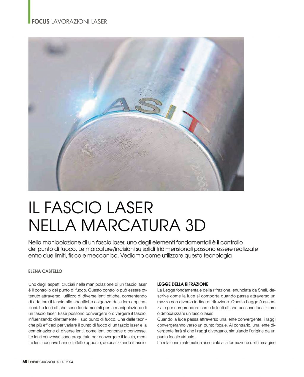 IL FASCIO LASER NELLA MARCATURA 3D - Meccanica Plus